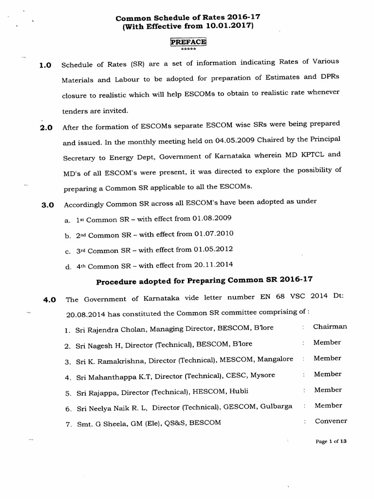 Common Rates for Karnataka ESCOMs | PDF | Transformer | Electrical ...