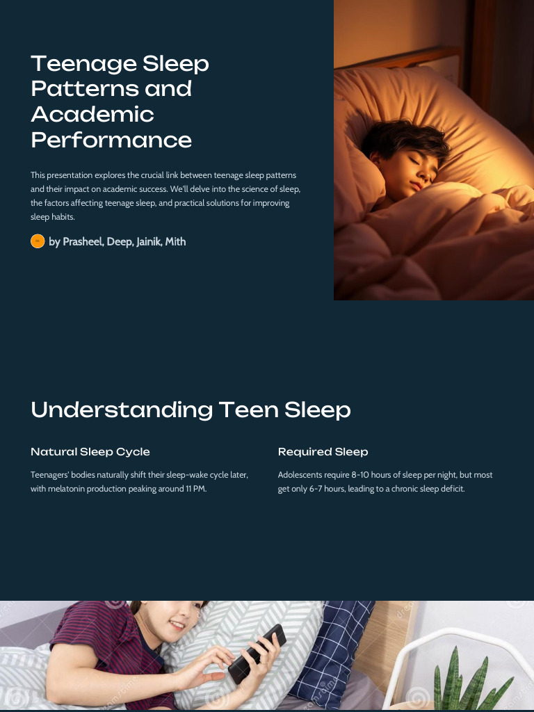 Teen Sleep Patterns & Academic Success | PDF | Sleep | Sleep Deprivation