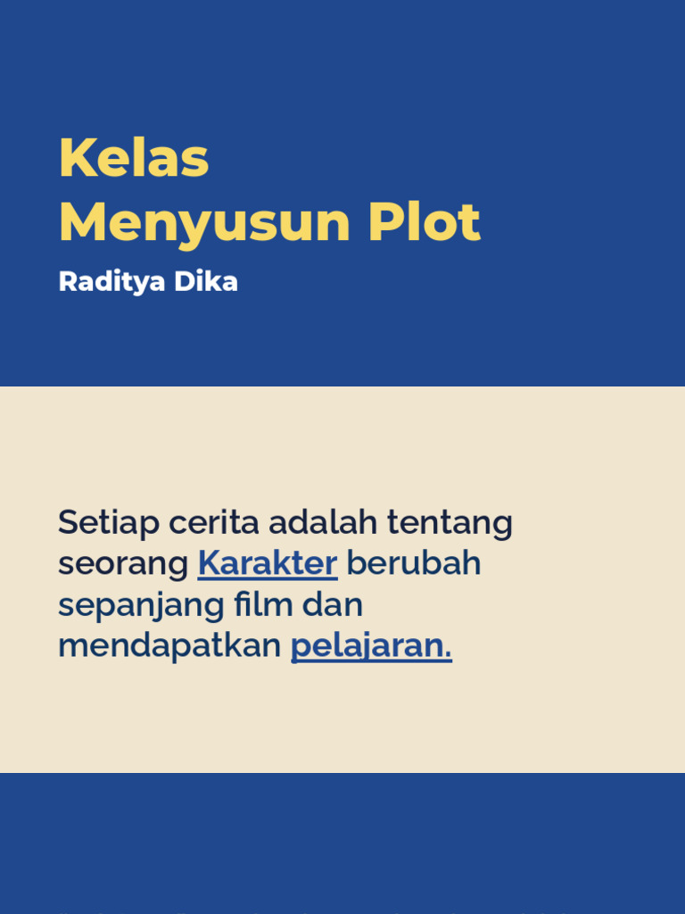 Kelas Menyusun Plot (Hasil Coretan) | PDF