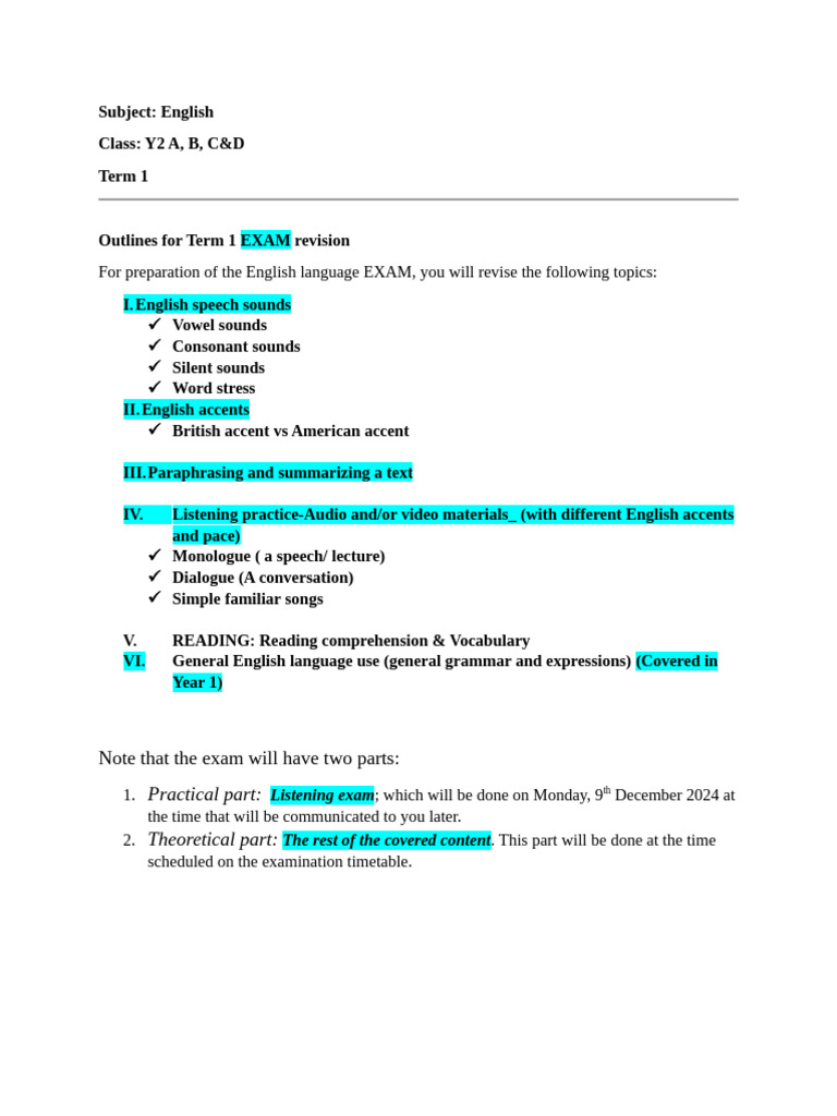 Y2 Outlines For EXAM | PDF