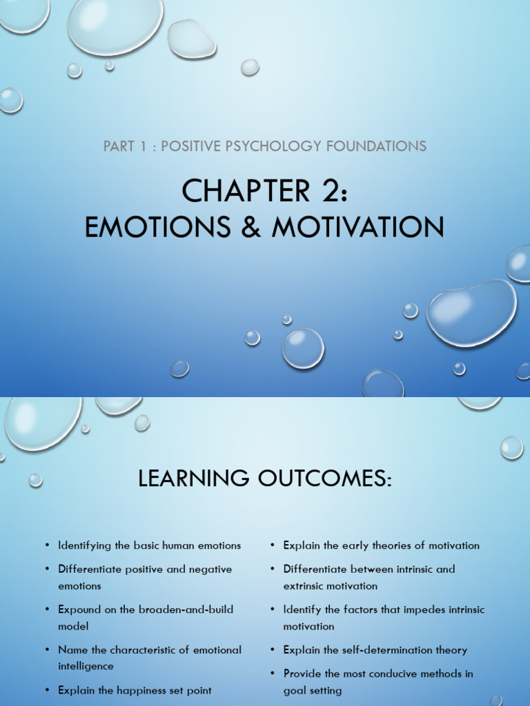 Chapter 2-Emotions Motivations | PDF | Emotions | Motivational