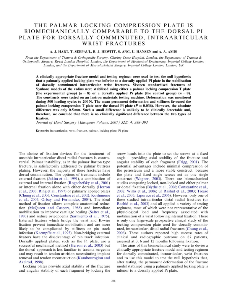 887 - Hart - 2007 - The Palmar Locking Compression Plate Is ...