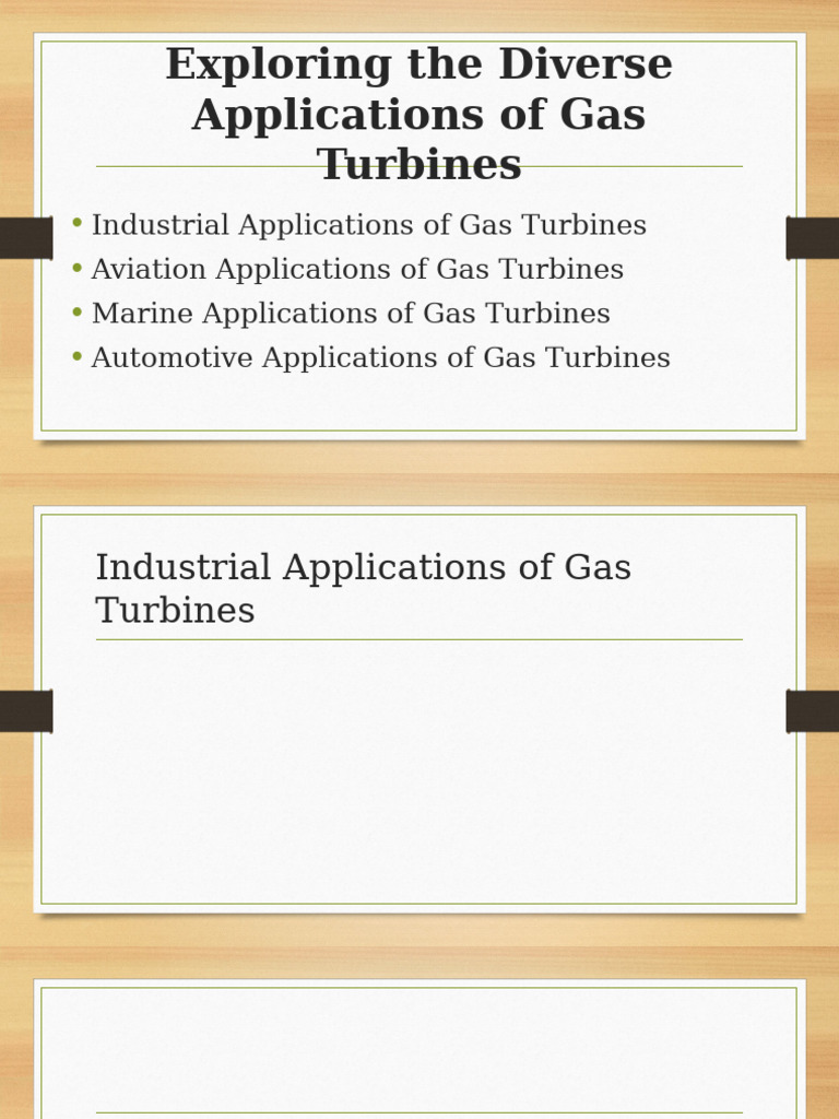 Exploring The Diverse Applications of Gas Turbines | PDF
