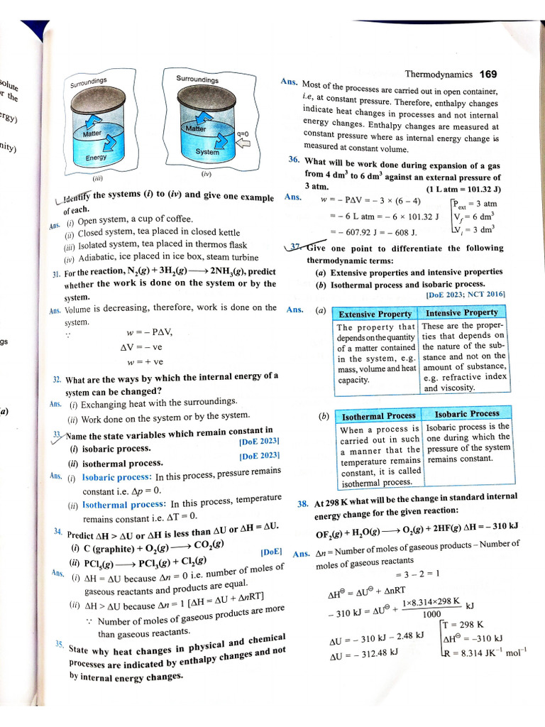 Chemistry CH Thermodynamics | PDF
