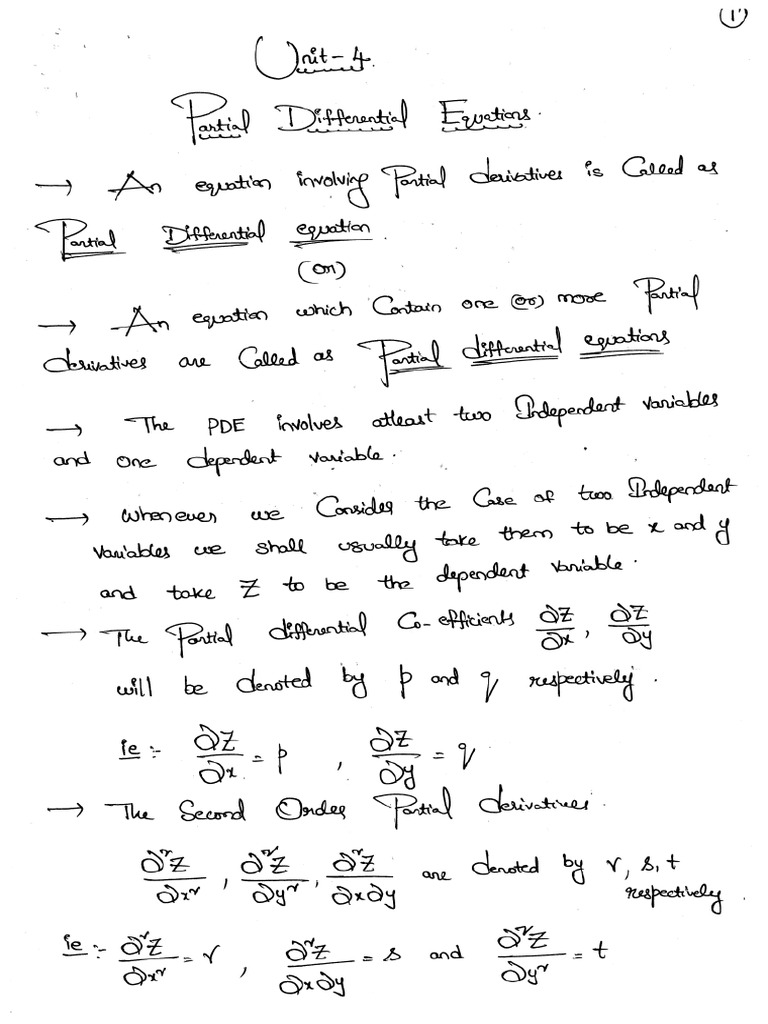DEVC UNIT 3 FORMATION OF PDE | PDF
