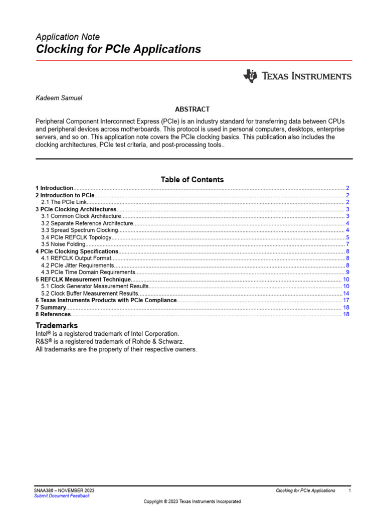 PCIe_Clock_Arch_TI | PDF | Electronics | Telecommunications
