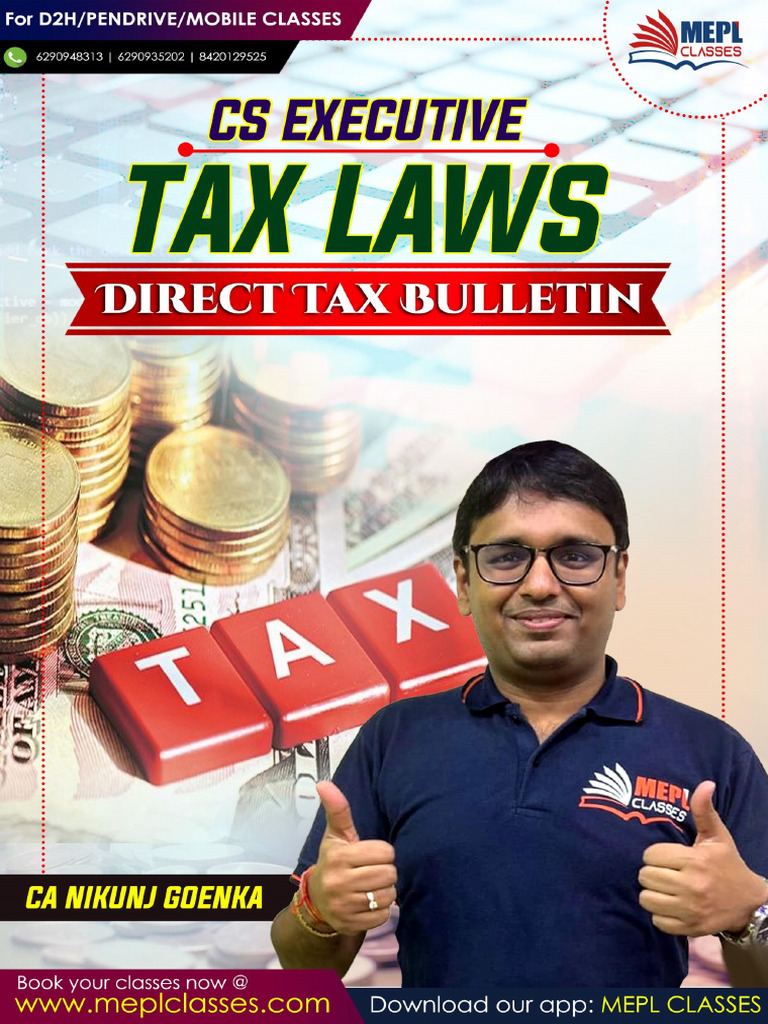 CS Executive - Direct Tax Bulletin | PDF | Taxes | Tax Deduction