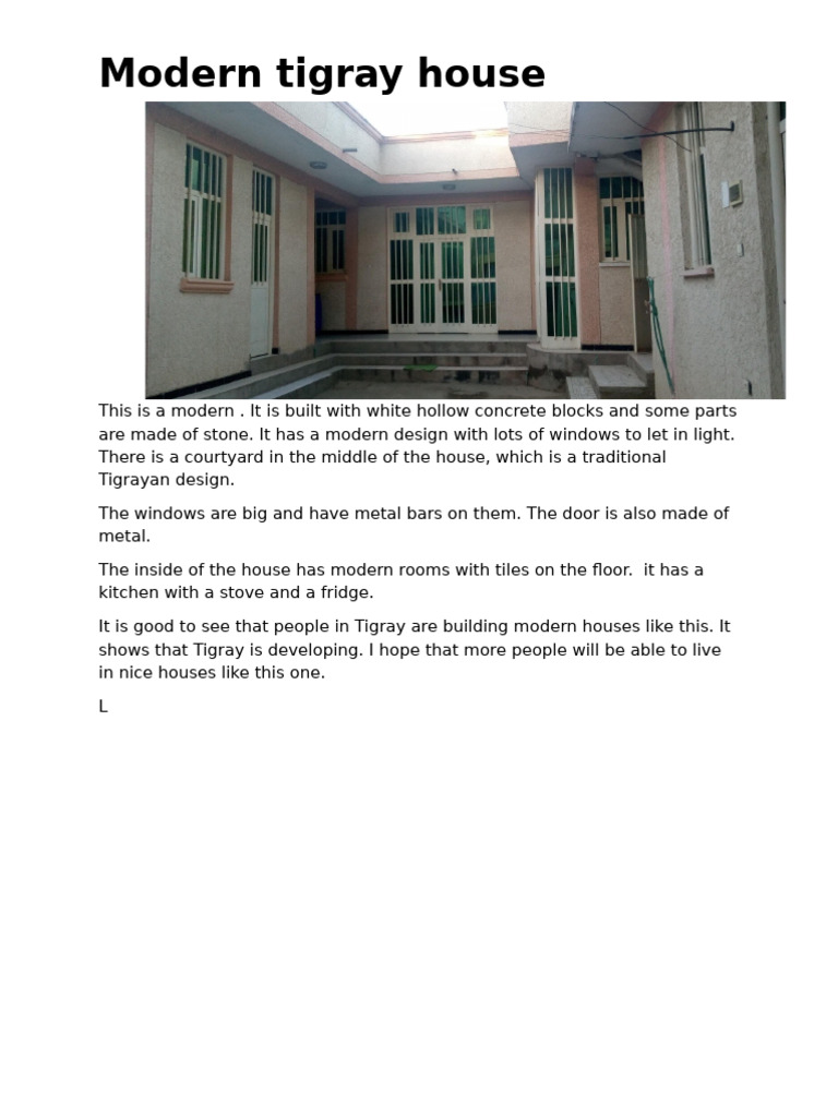 Modern Tigray Home Design | PDF