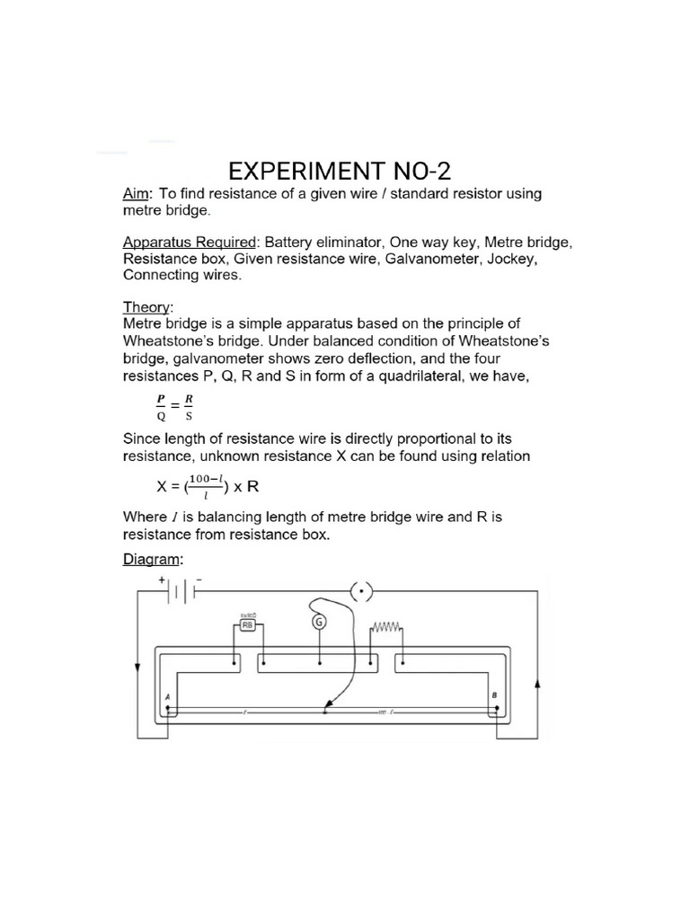 CBSE 12 Physics Experiment No-2 | PDF