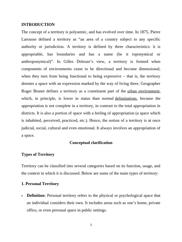 Territory and Criteria of Establishing An Enterprise | PDF ...