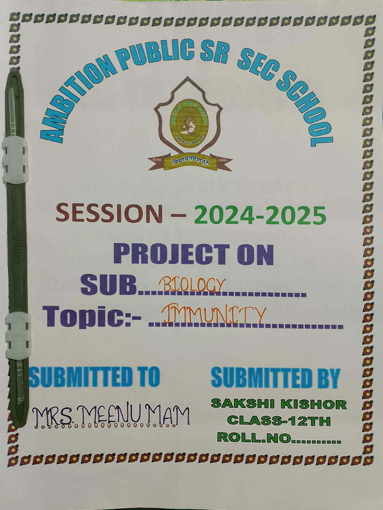 Biology Investigatory Report On Immunity | PDF