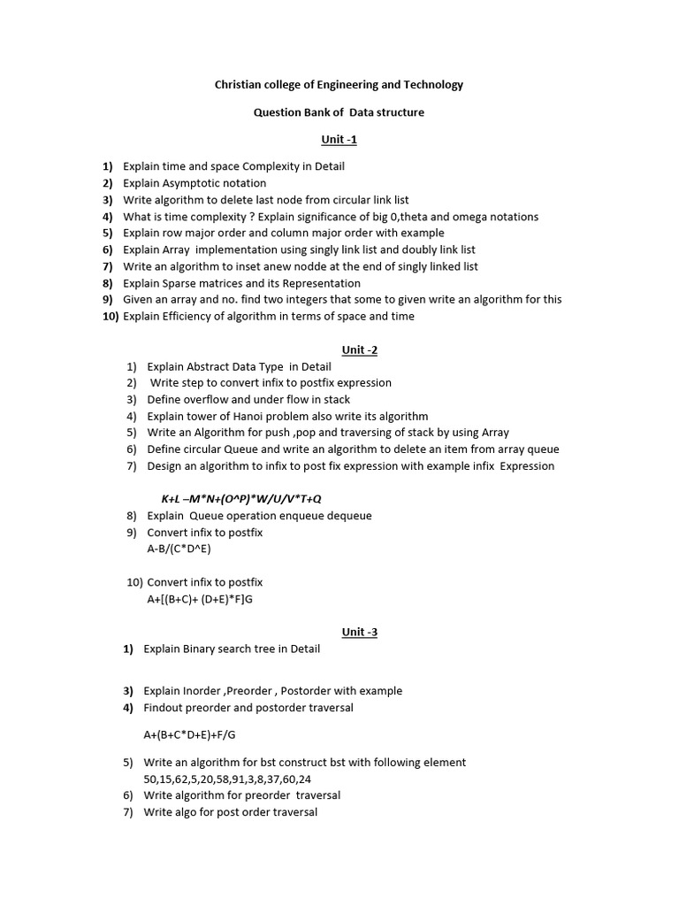 QB DS | PDF | Queue (Abstract Data Type) | Applied Mathematics