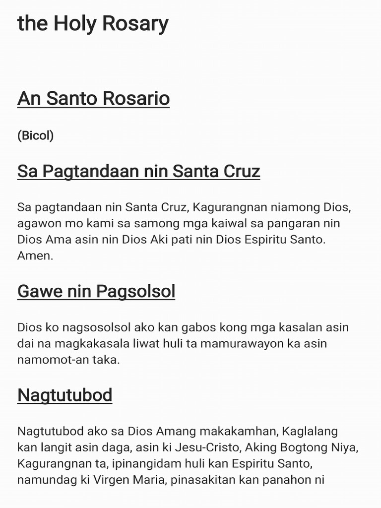 The Holy Rosary-Bicol - 240624 - 170434 | PDF