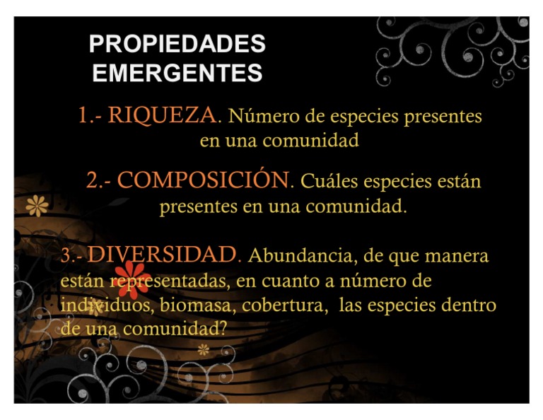 Propiedades Emergentes-Comunidad Ecológica | PDF | Ciencia y matemáticas