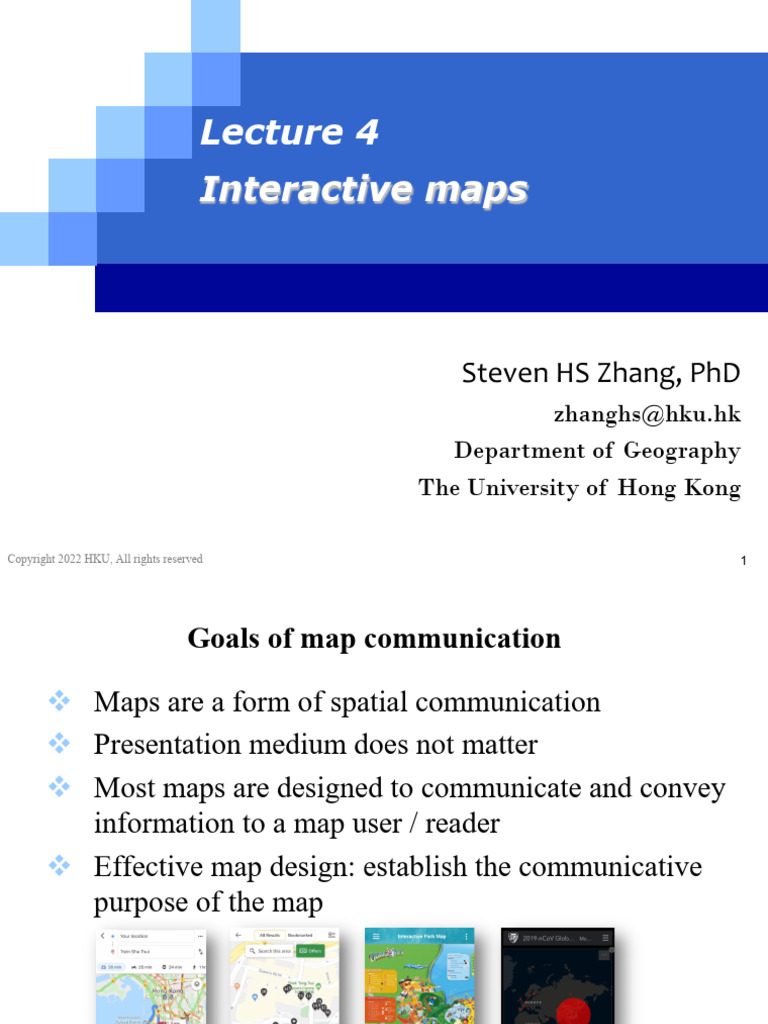 Lecture 4 Interactive Maps PDF | PDF | Graphical User Interfaces | Map
