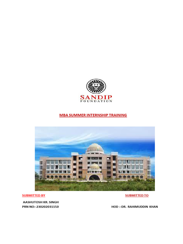 Sandip University Project Aashutosh KR Singh | PDF | Forecasting | Brand