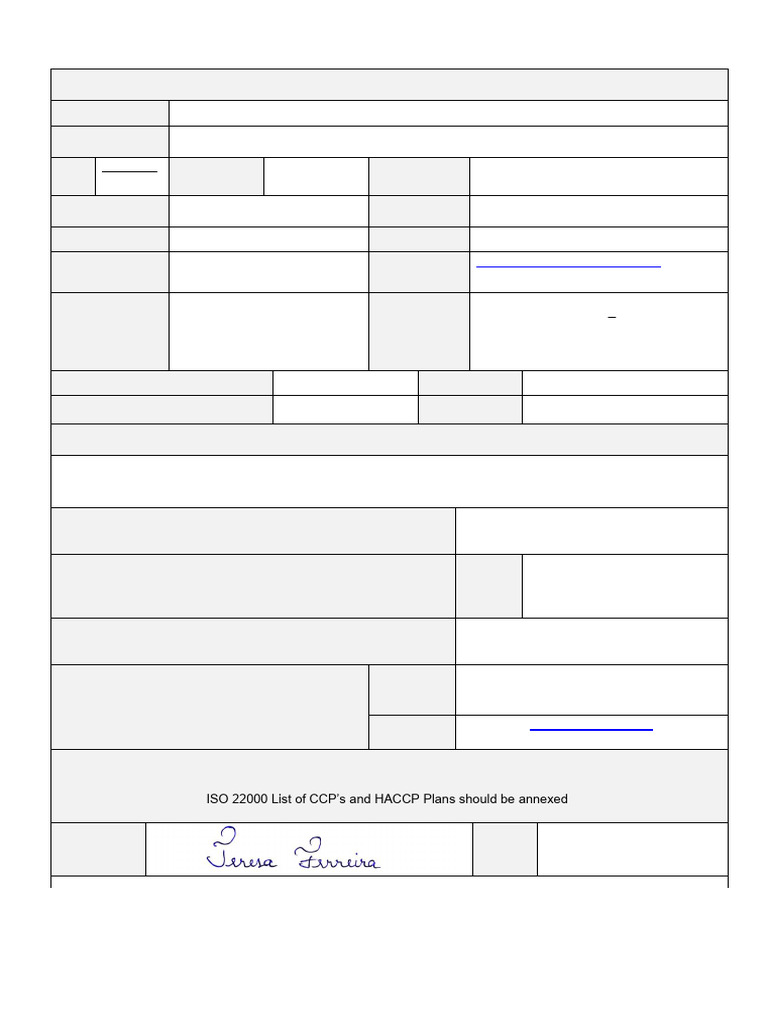 Application form - Sample QRO | PDF