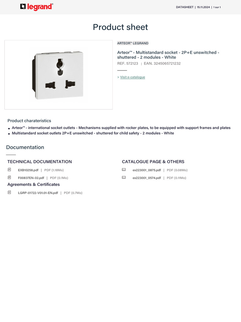 572123-ProductSheet | PDF