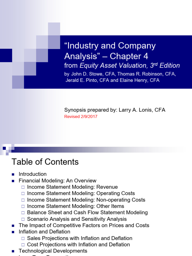 Industry and Comp Overview | PDF | Discounted Cash Flow | Financial Analyst