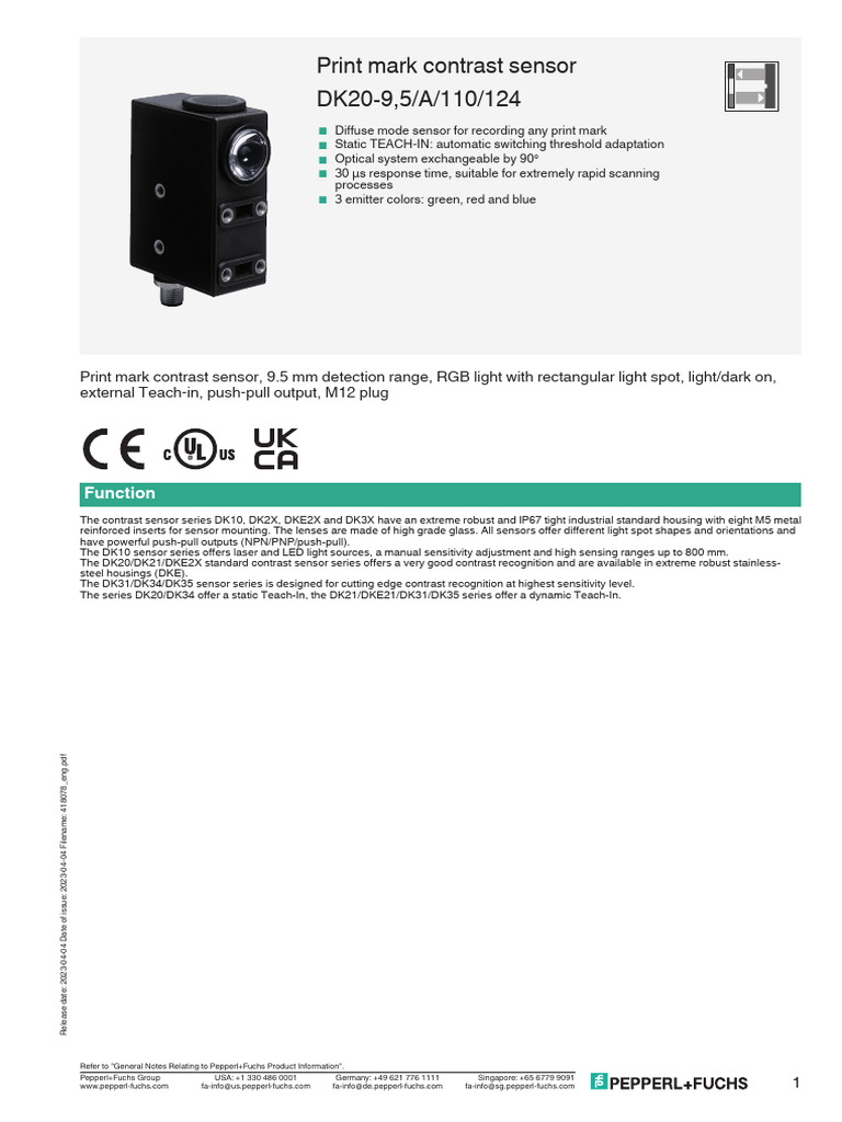 dk20418078 Eng-Sensor | PDF