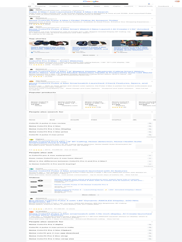 Noise ColorFit Pulse 4 Max Review | PDF | Smartwatch | Computing