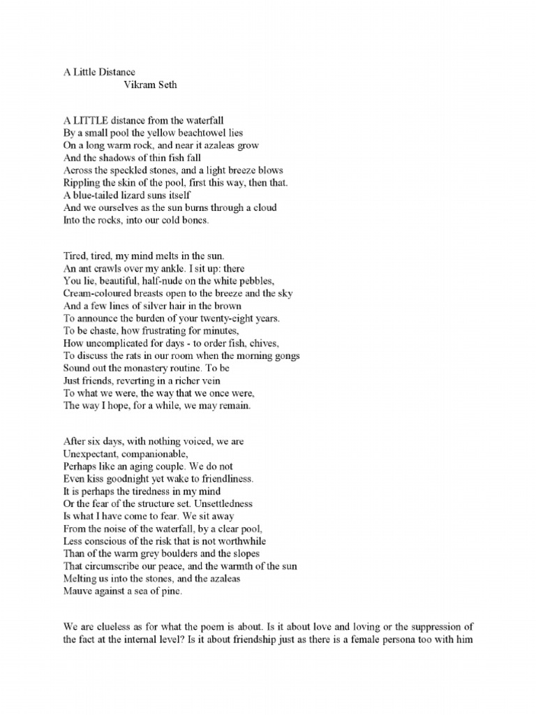 A Little Distance | PDF