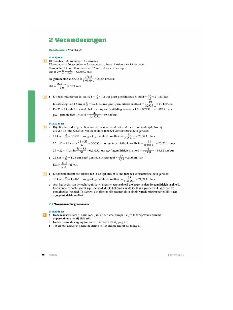 Uitwerkingen H2 WB HAVO 1 | PDF