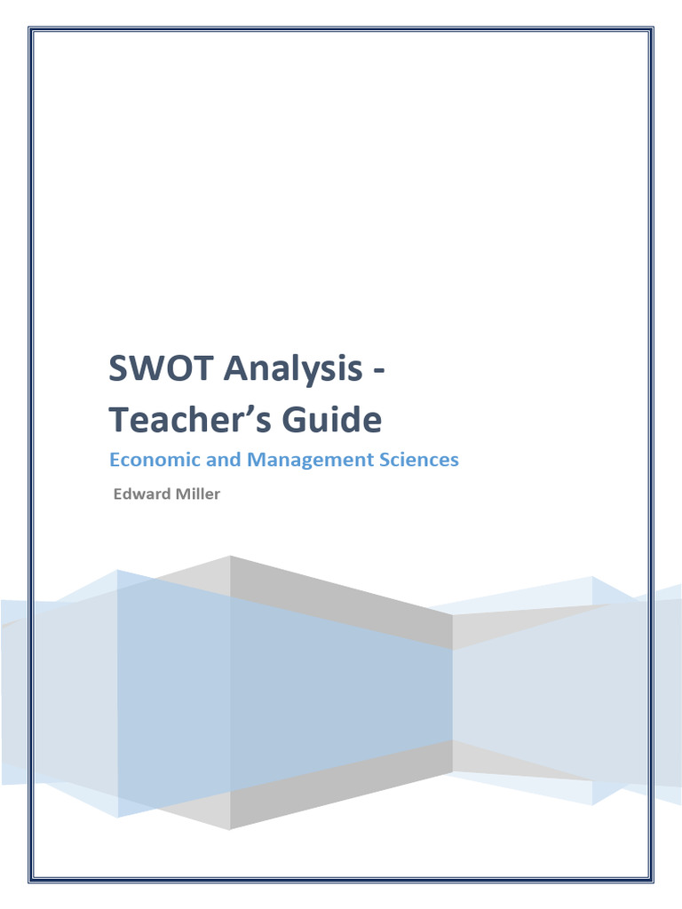 SWOT Analysis Teacher's Guide | PDF | Learning | Swot Analysis