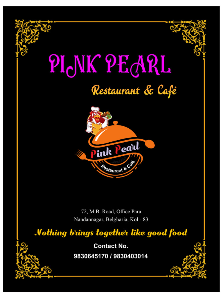 pink pearl menu final | PDF | Foods | Cuisine
