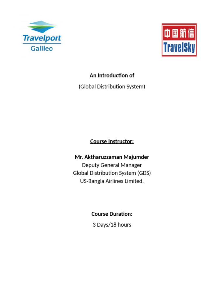 GDS TRAINING MODULE | PDF | Arabian Peninsula | Airlines
