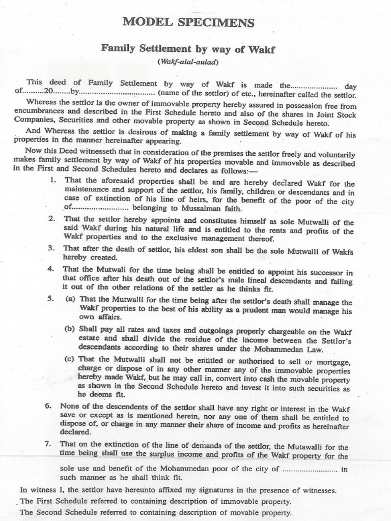 Model Deed Alalaulad | PDF | Property | Civil Law (Common Law)