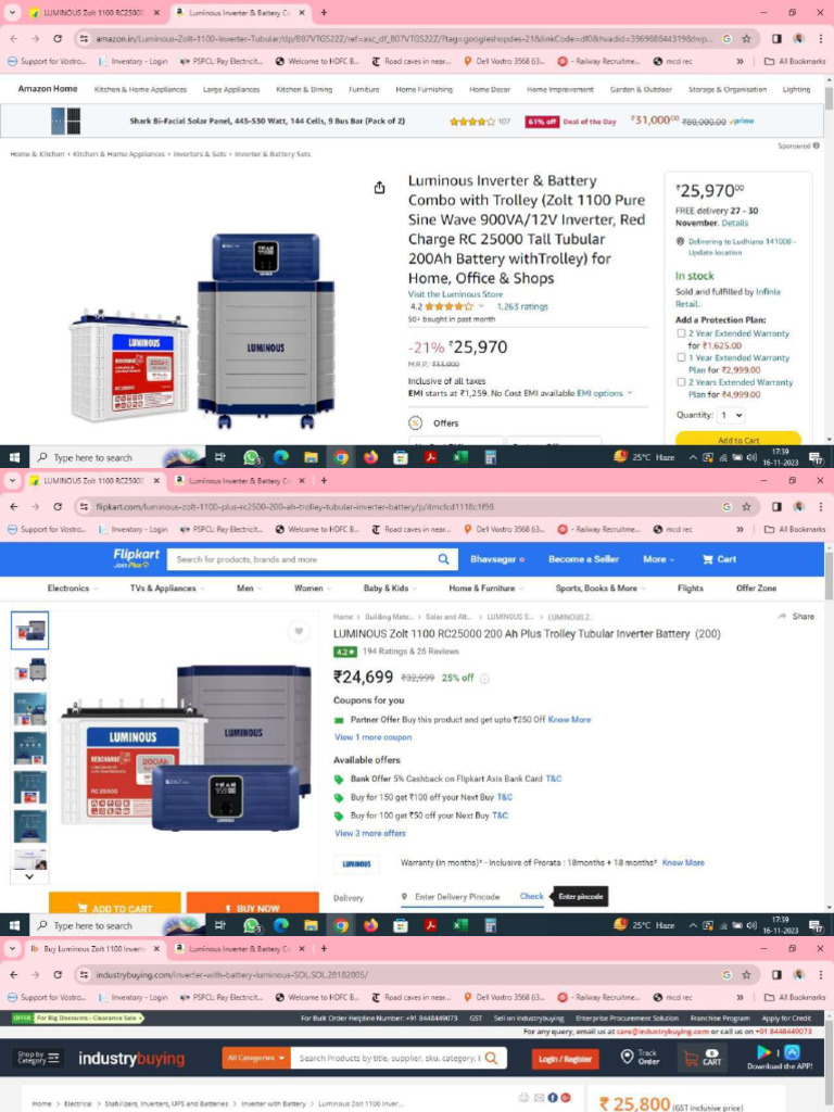 Inverter + Battery Quotations | PDF