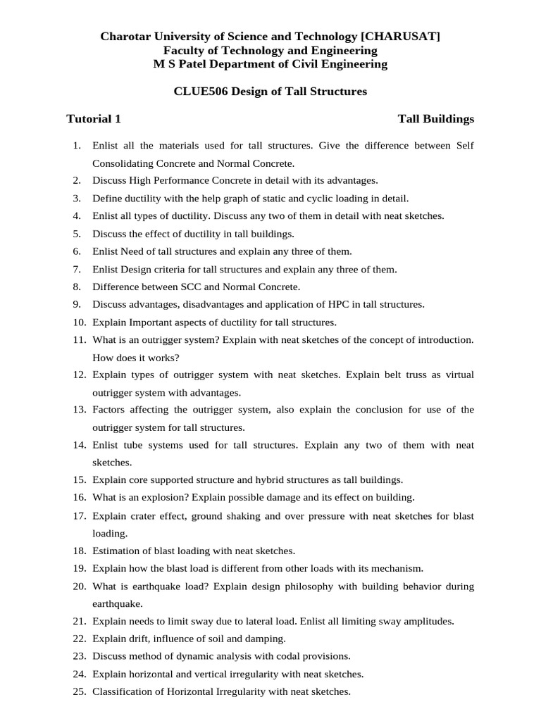Tall Structures Design Tutorial Guide | PDF | Mechanics | Applied And ...