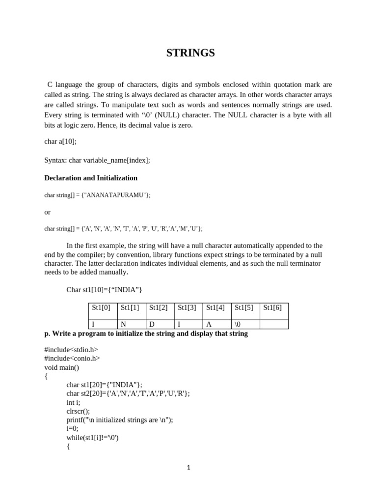 Strings and Pointers PDF | PDF | Pointer (Computer Programming ...