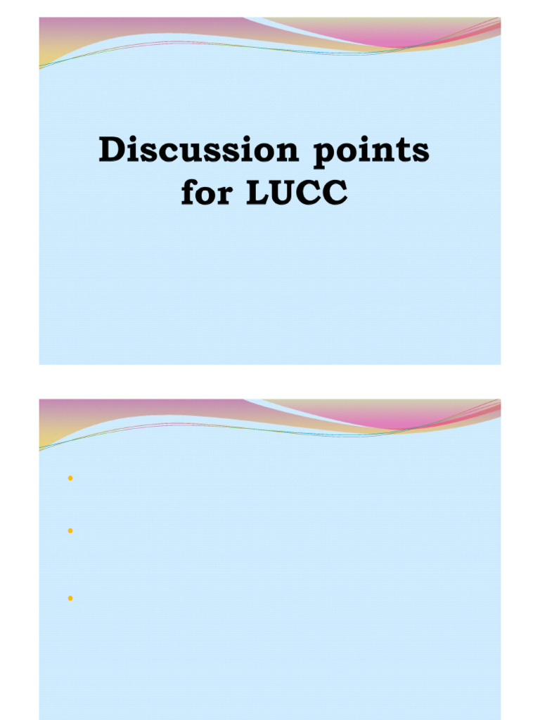 Discussion Points For LUCC | PDF