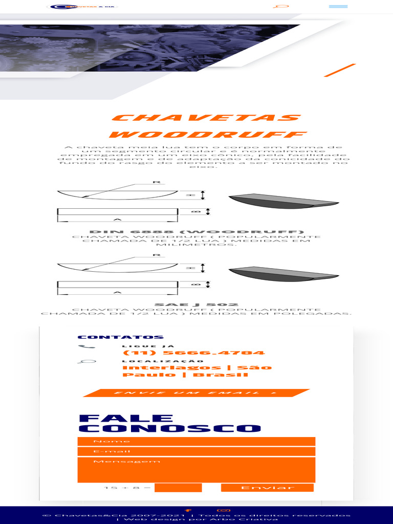 Chavetas Woodruff Chavetas & CIA | PDF