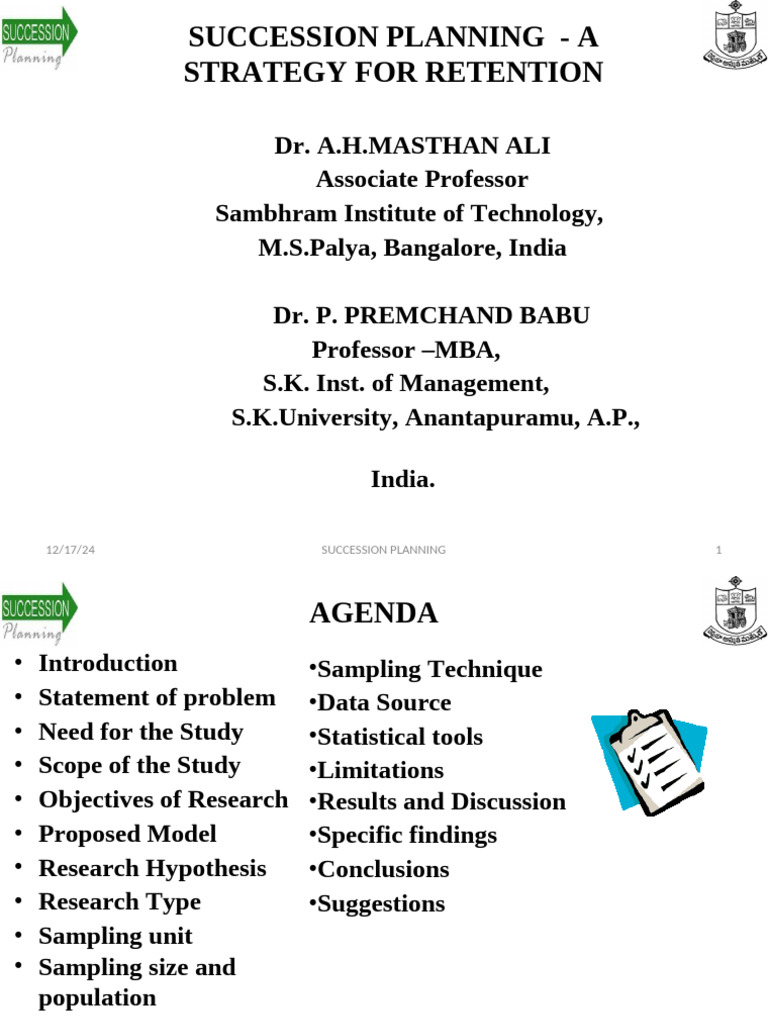 SUCCESSION PLANNING - A STRATEGY FOR RETENTION For Skim1 | PDF | Survey ...