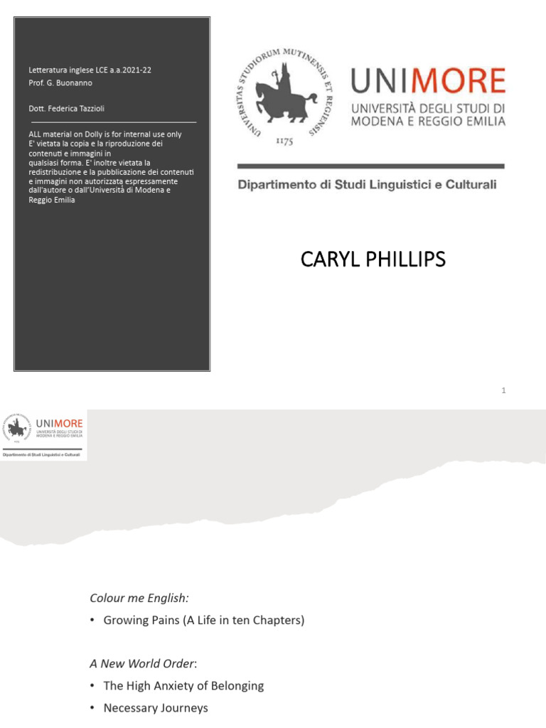 PHILLIPS - Intro - Dott - Tazzioli | PDF