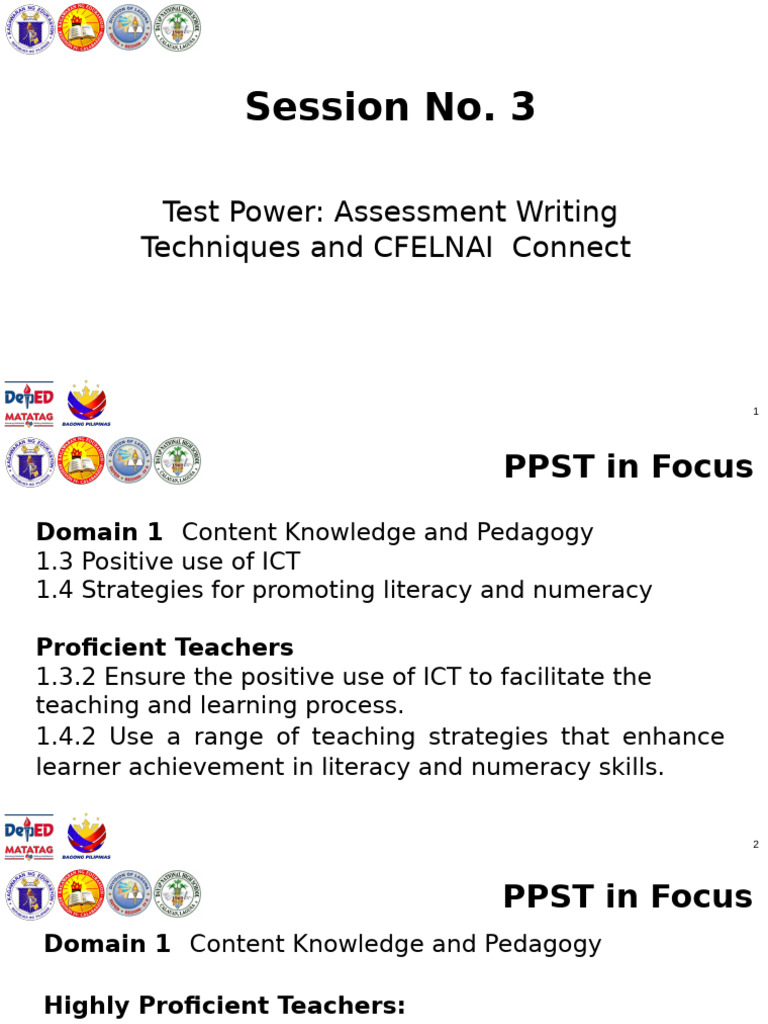 SD - Session 3 Test Power - Assessment Writing Techniques and CFELNAI ...