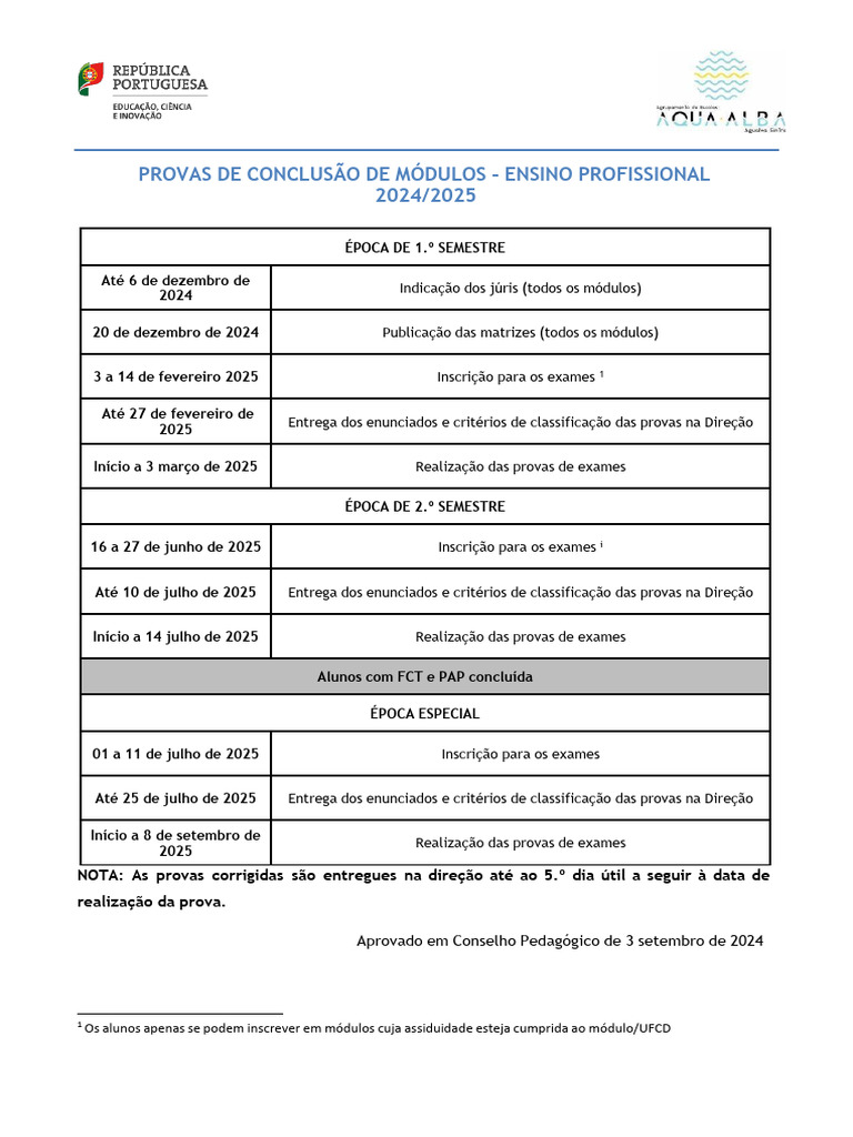 Provas de Conclusão de Módulo | PDF