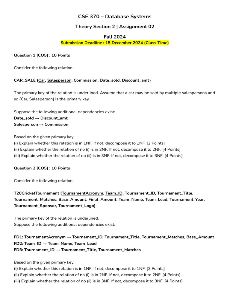 CSE370 2 Theory Assignment02 Fall2024 RBR - Student View | PDF