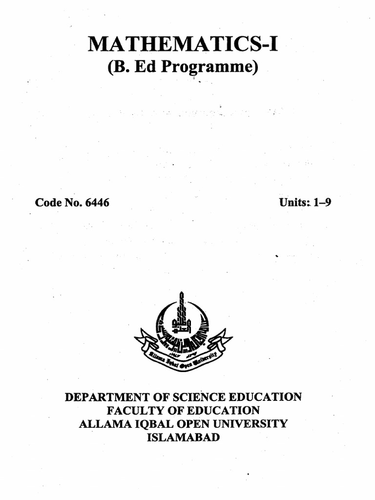 College Math 1 | PDF