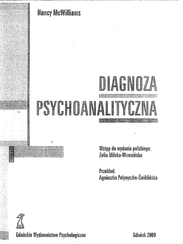 McWilliams M. - Diagnoza Psychoanalityczna | PDF