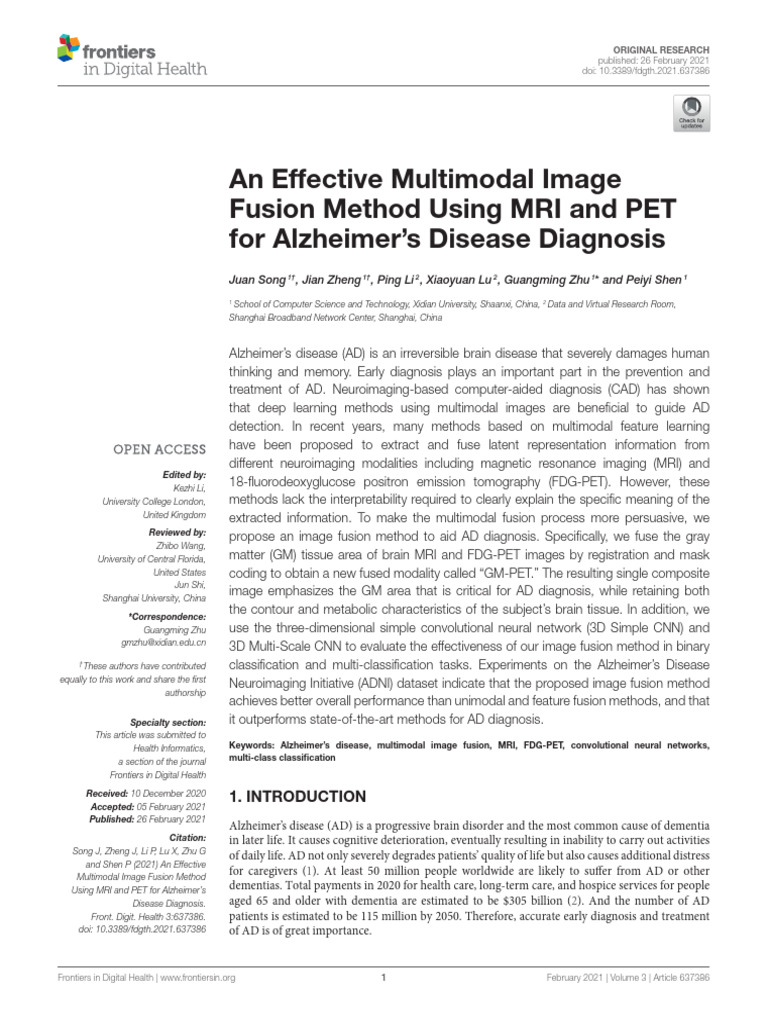 2021-An Effective Multimodal Image | PDF | Neuroimaging | Medical Imaging