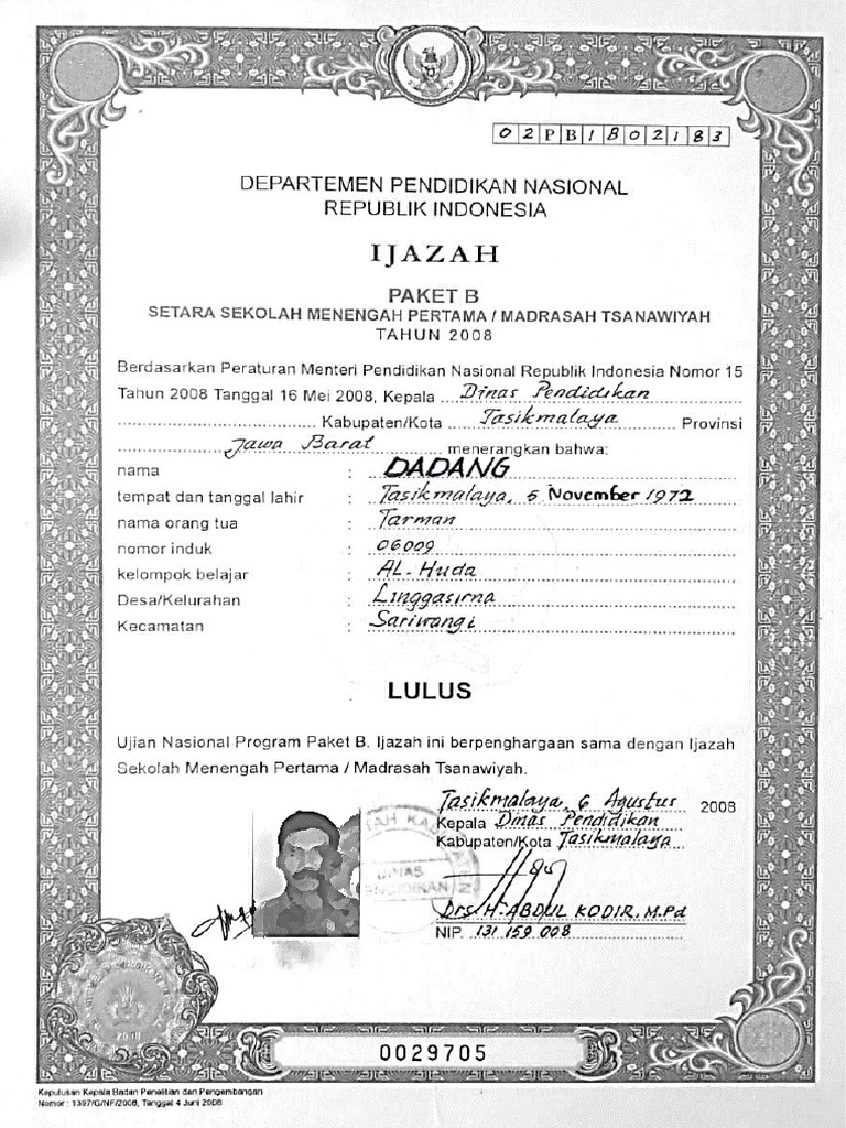 blanko ijasah editan | PDF