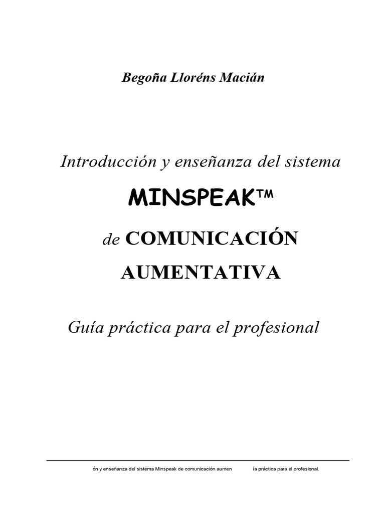 Guia Del Sistema Minspeak | PDF | Comunicación | Aprendizaje