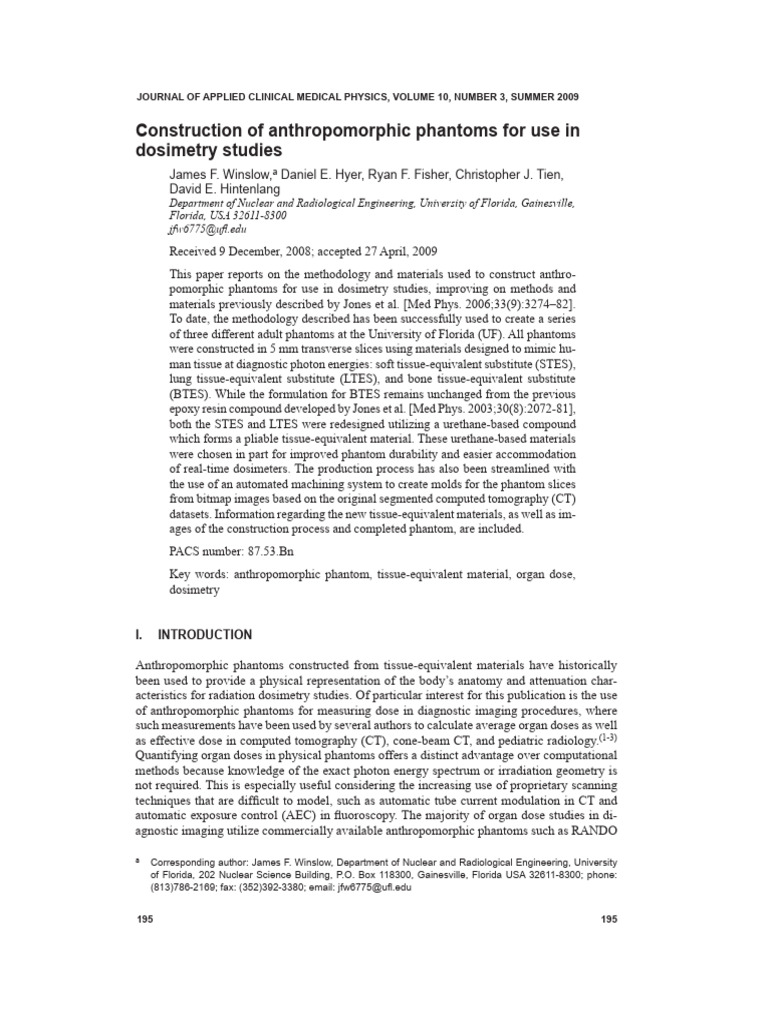 [11] | PDF | Ct Scan | Dosimetry