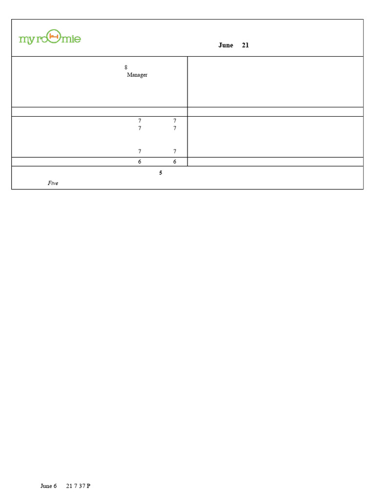 June 2021 Payslip for Operations Manager | PDF