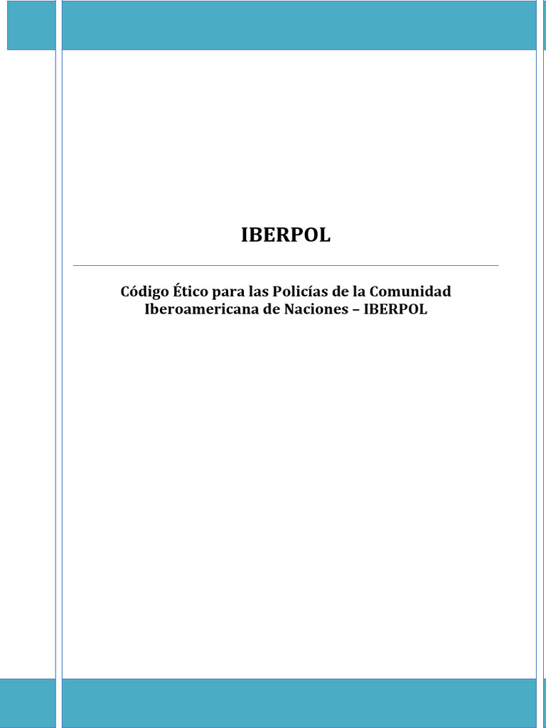 Cod Etic Iberpol | PDF | Policía | Derechos humanos