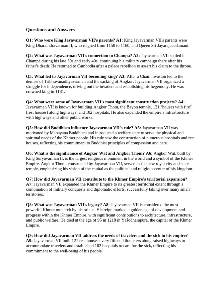 RSA Questions and Answers | PDF | Angkor | Indian Philosophy